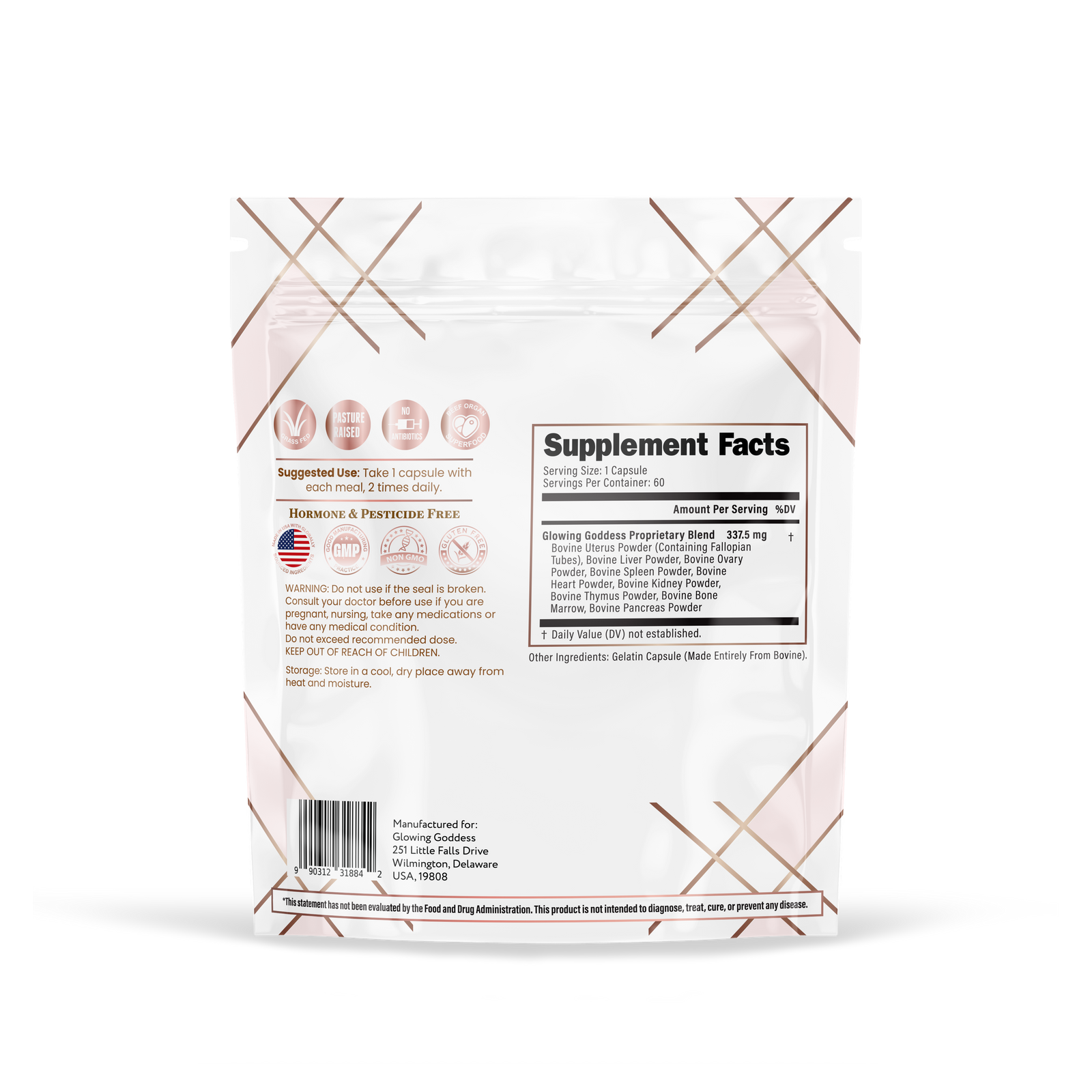 Glowing Goddess Beef Organ Superfood Capsules